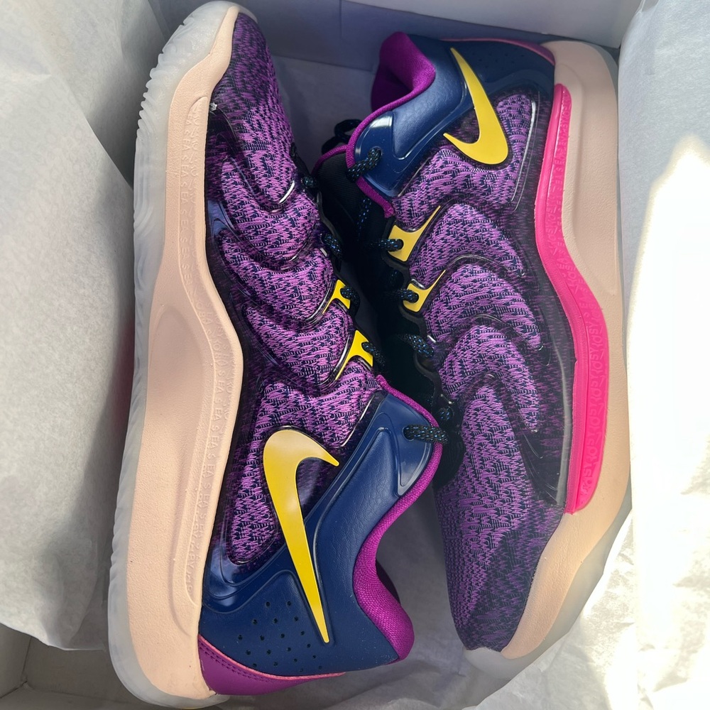 Men's Nike Purple Kd17 Basketball Shoes - Gem